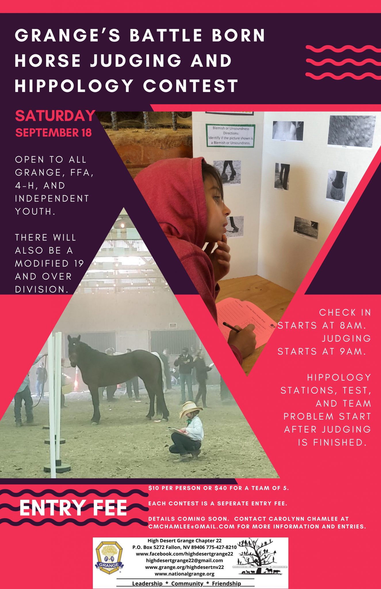 Grange Horse Contest: Judging & Hippology~September 18th at the Lyon ...