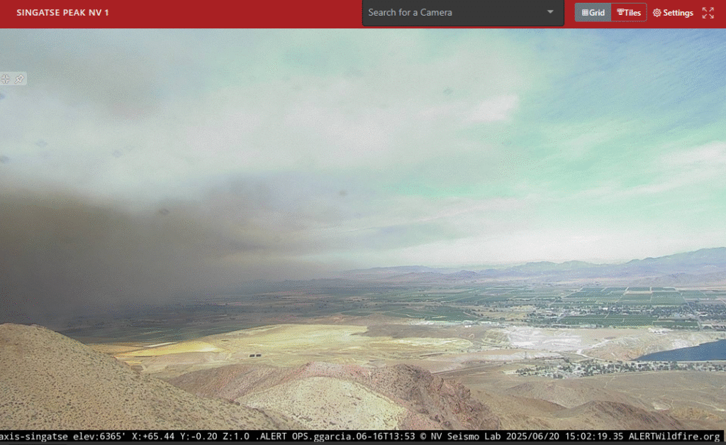 Heavy Smoke Drifting Over Northwest Mason Valley from Gardnerville’s ...