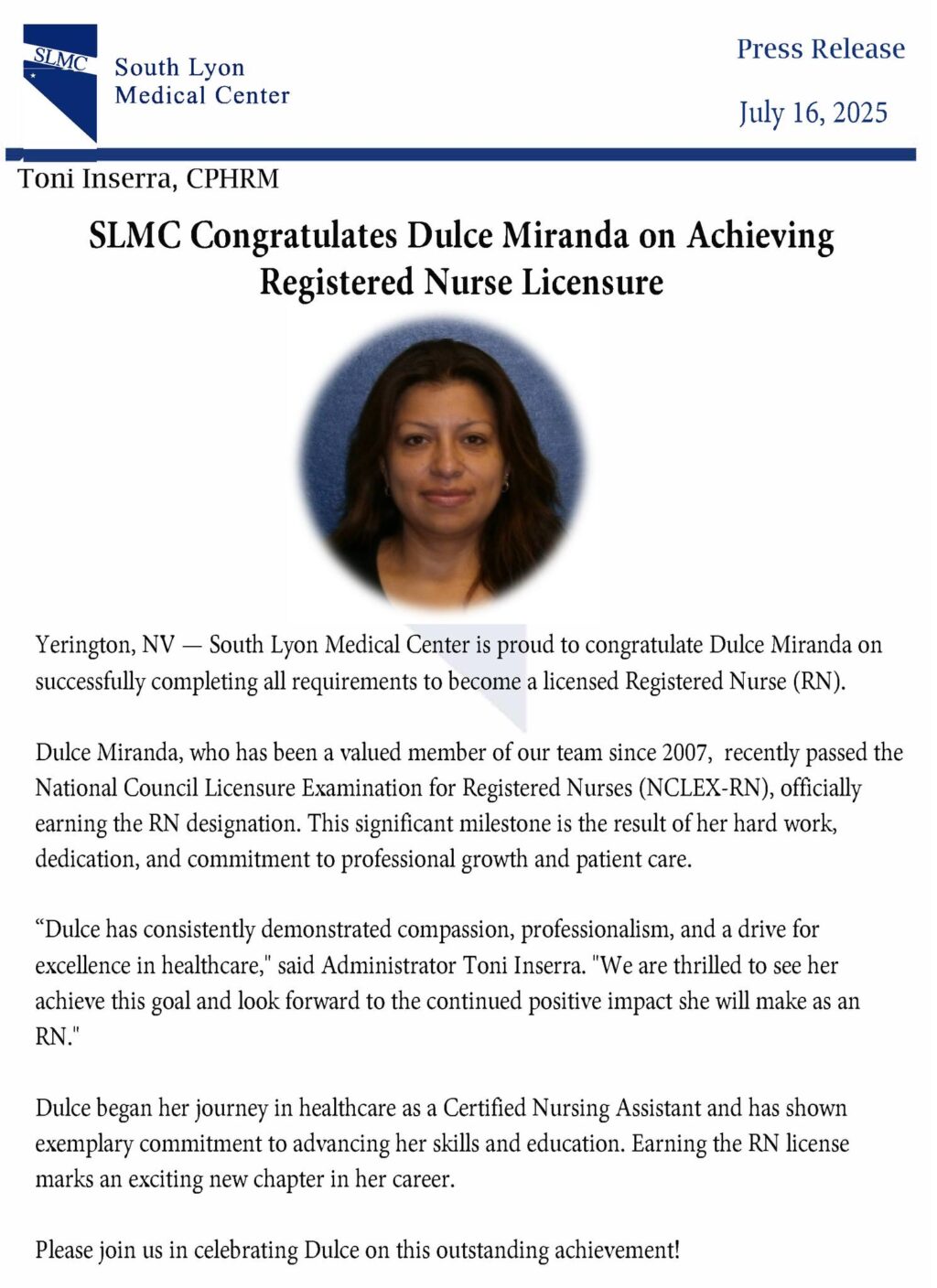SLMC : Dulce Miranda Earns Registered Nurse Licensure – Pizen Switch Times