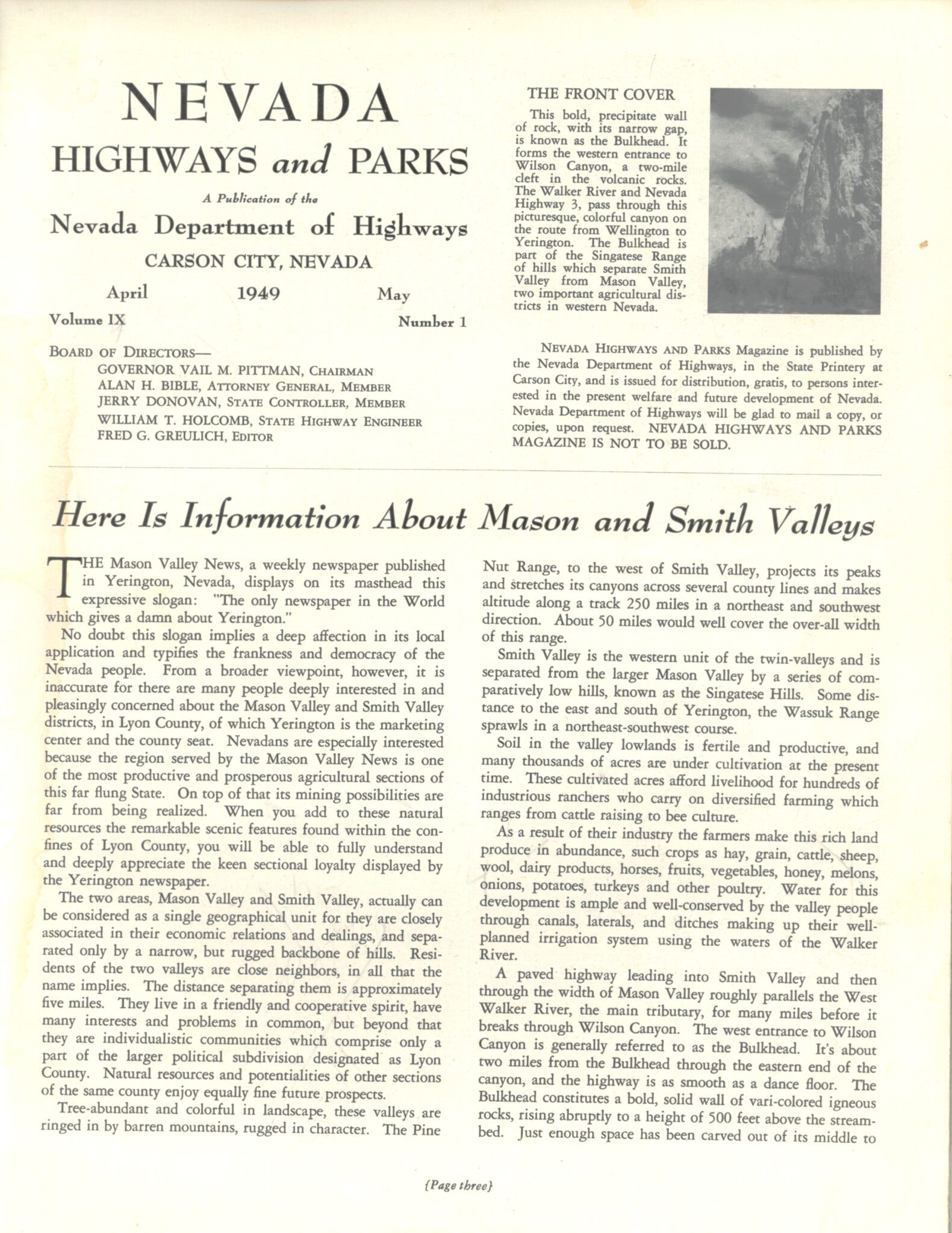 Highways to History: 1949 Life in Mason & Smith Valleys NV – Pizen ...