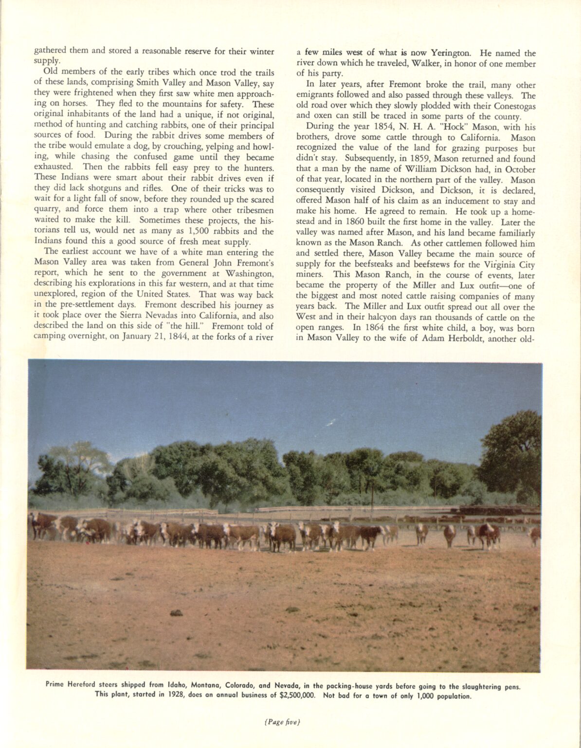 Highways to History: 1949 Life in Mason & Smith Valleys NV – Pizen ...